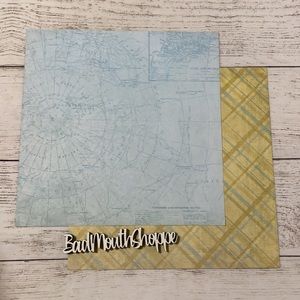 Hobby Lobby | Office | 2x12 Scrapbook Paper Lot Travel Globe Atlas Map ...